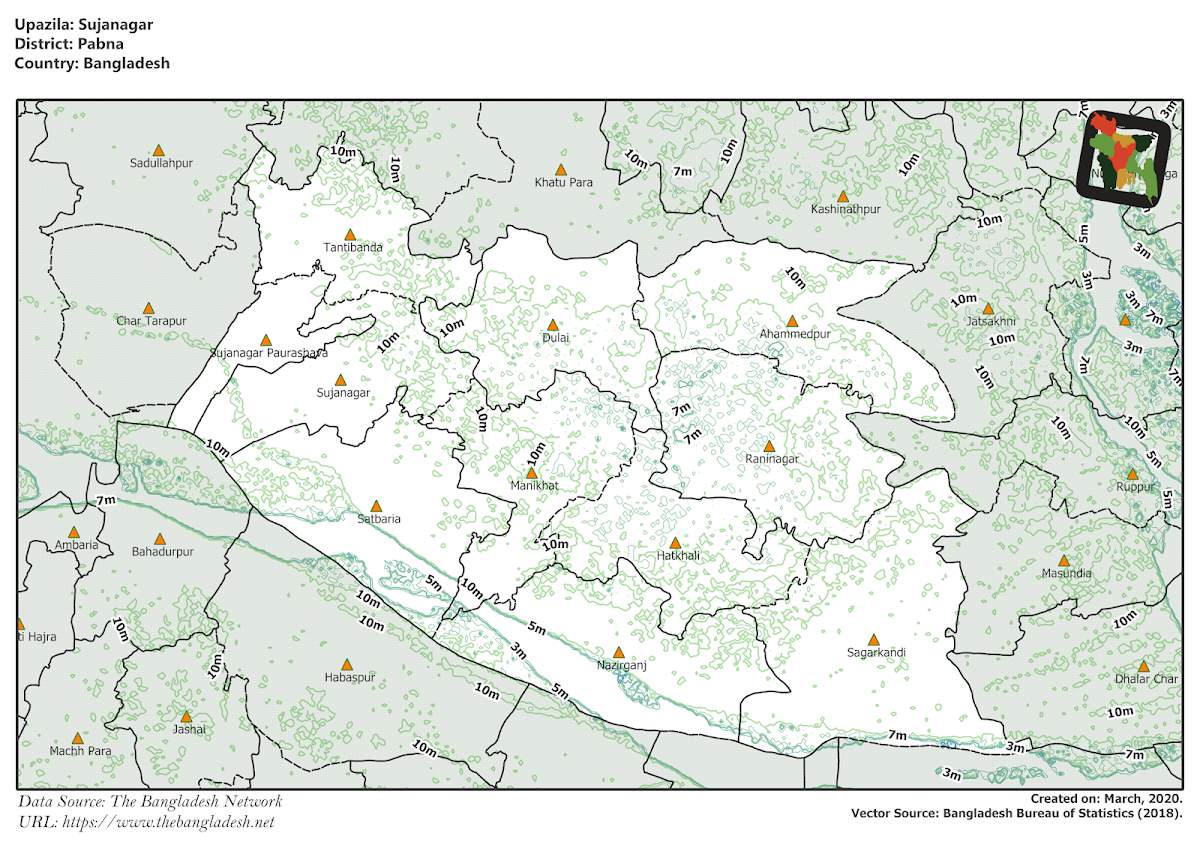 Mouza & Land Use Maps of Sujanagar Upazila, Pabna, Bangladesh - Tourism ...