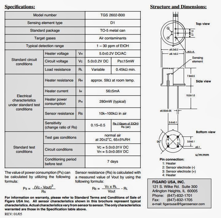 拉夫多多思考: Arduino動手做 - 使用TGS2602偵測空氣中的揮發物汙染