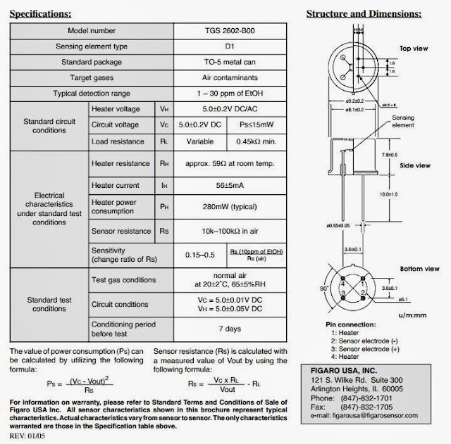 拉夫多多思考: Arduino動手做 - 使用TGS2602偵測空氣中的揮發物汙染
