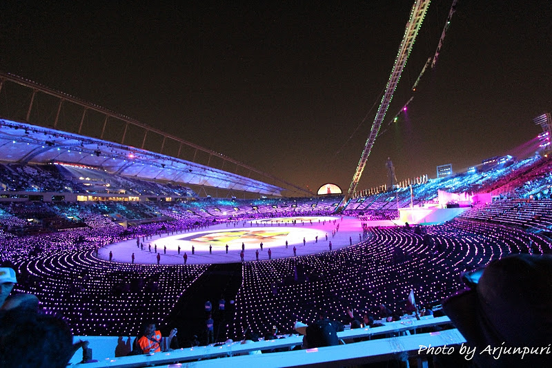 Arjunpuri in Qatar: Arab Games opening ceremony