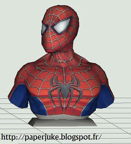 Papercraft - Bust Spider-Man - Papercraft4u | Free Papercrafts, Paper ...