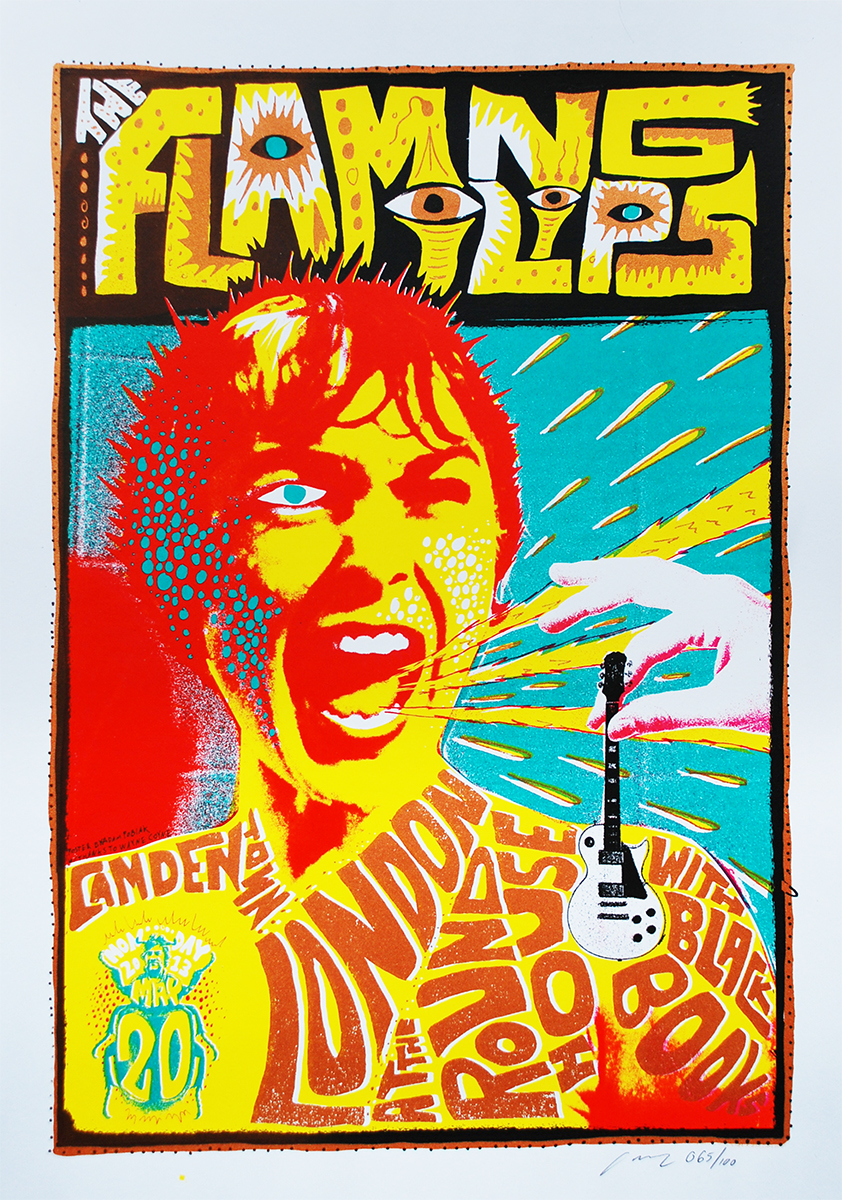 INSIDE THE ROCK POSTER FRAME BLOG: Flaming Lips London Posters by Adam ...