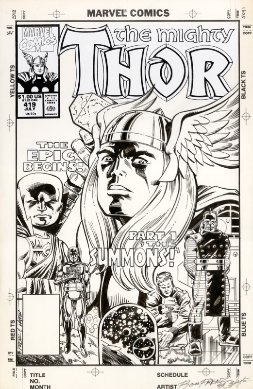 Marvel Comics of the 1980s: 1990 - Anatomy of a cover - The Mighty Thor ...