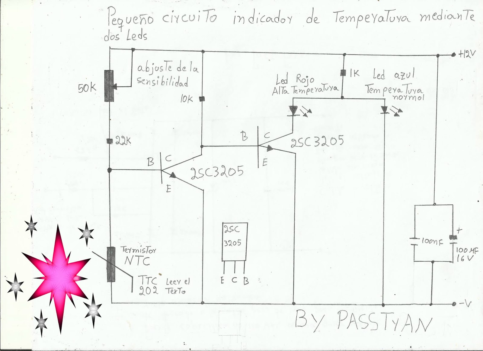 pequeño circuito indicador de temperatura mediante leds utilizando un ...