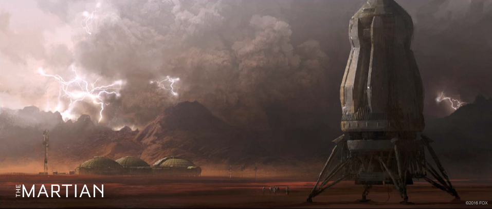 Concept art for The Martian movie | human Mars