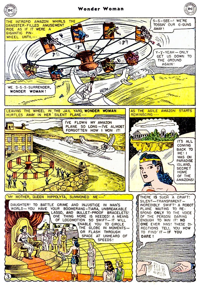 Ominous Octopus Omnibus: Wonder Woman "The Origin Of The Amazon Plane"