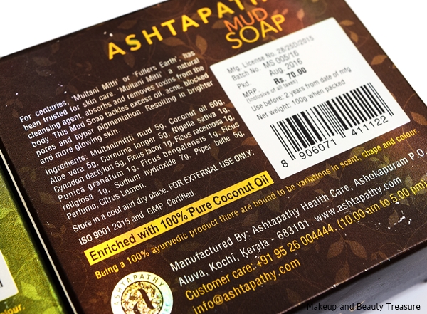 best makeup beauty mommy blog of india: Ashtapathy Mud & Olive Soap Review