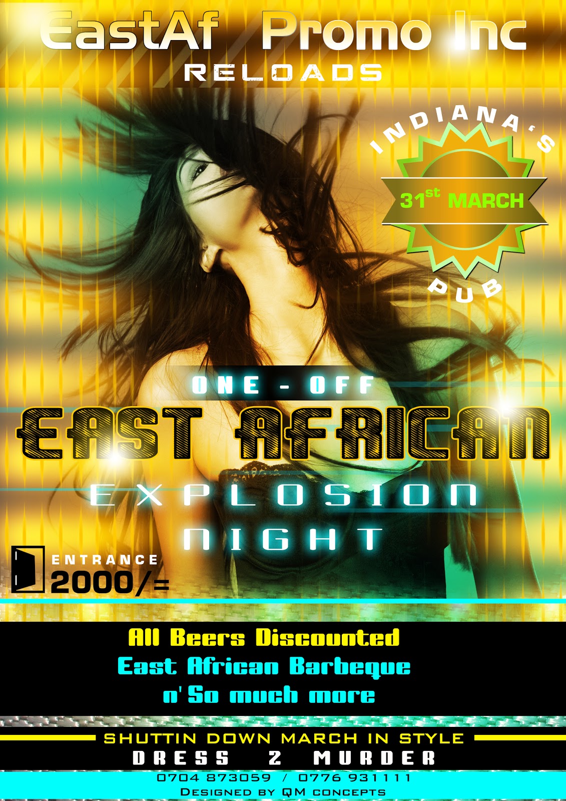 ONE-OFF EAST AFRICAN EXPLOSION NIGHT POSTER | QM concepts