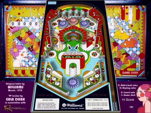 Computer Pinball: Visual Pinball Screen Shots: Classic 1