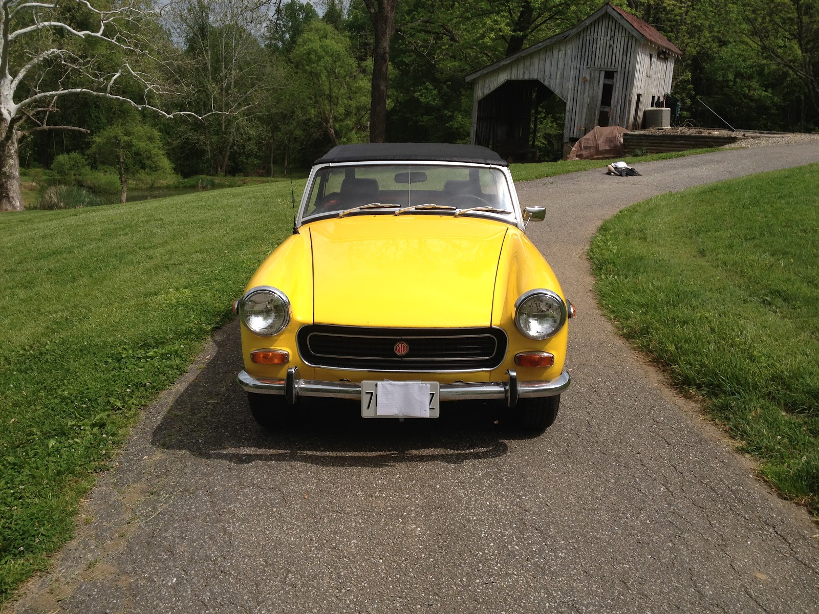 Yellow MG Midget