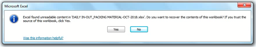 5 Bước Đơn Giản Giúp Bạn Khắc Phục Lỗi “excel Found Unreadable Content” Trên Excel 2010