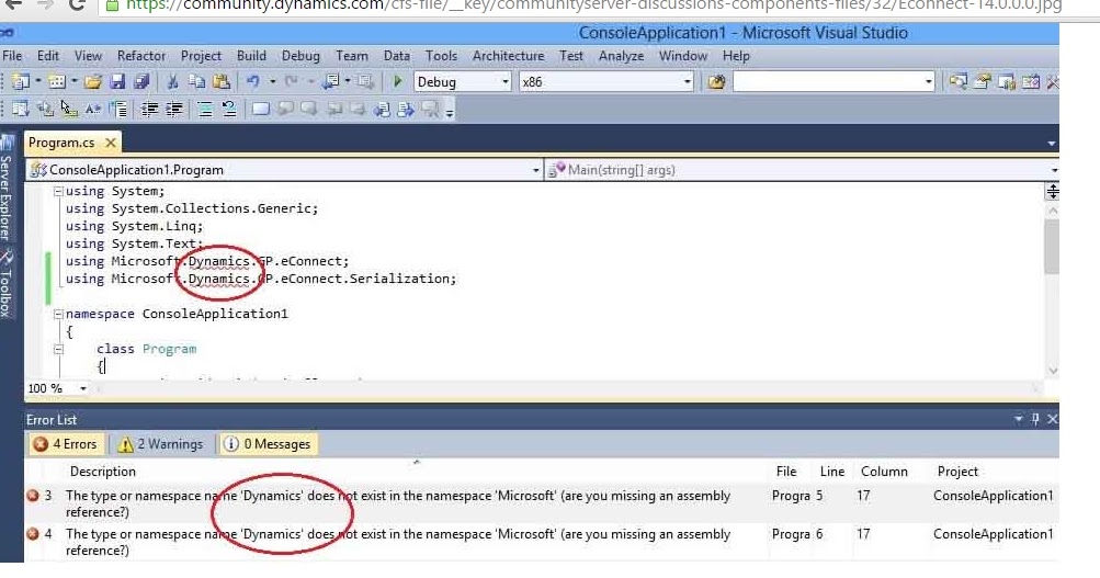 Dynamics Gp Answers The Type Or Namespace Name Dynamics Does Not Exist In The Namespace