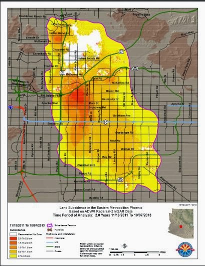 Arizona Geology: New East Valley land subsidence area identified