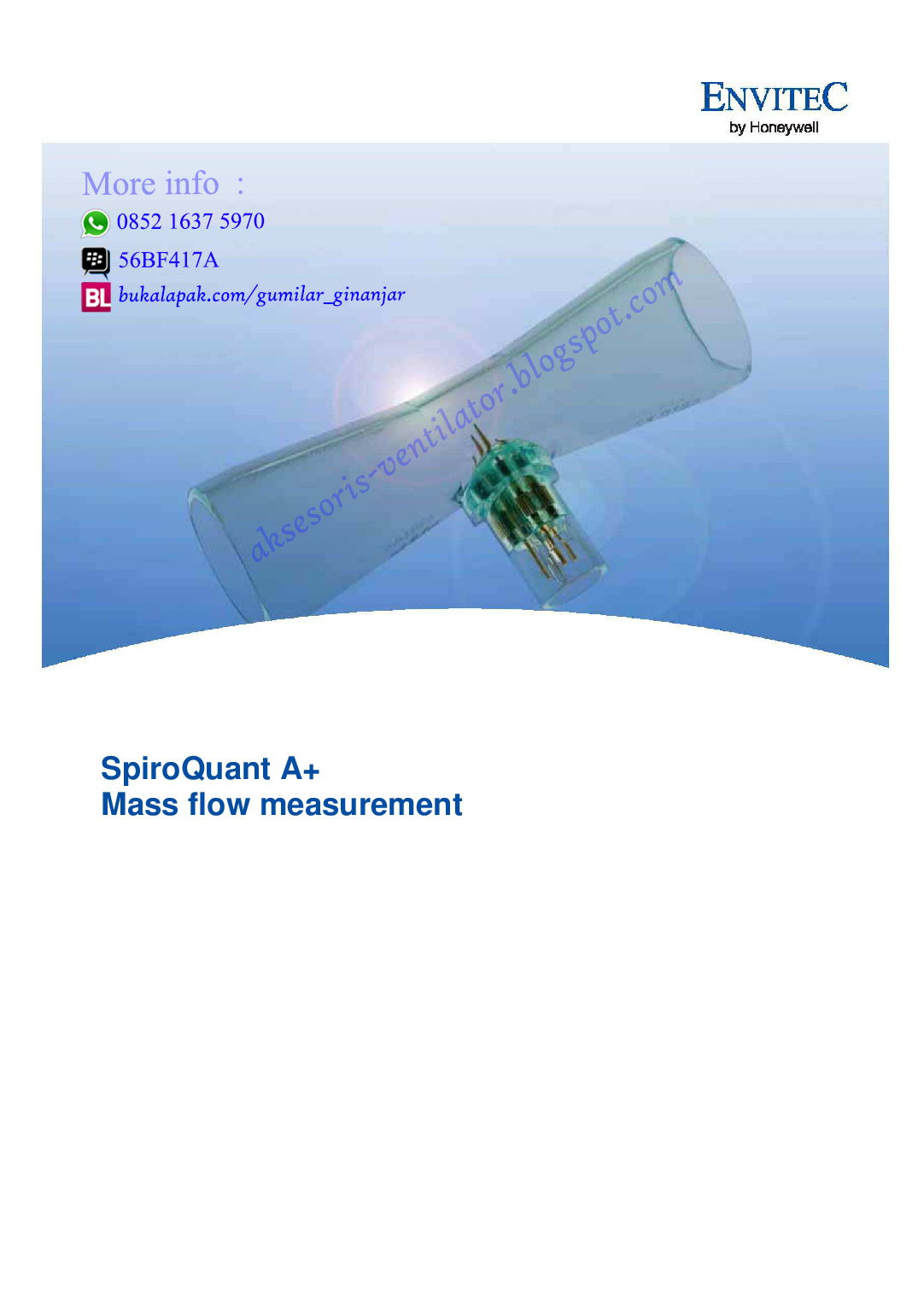Flows Sensor Spiroquant A+ - Aksesoris Ventilator dan Anasthesi