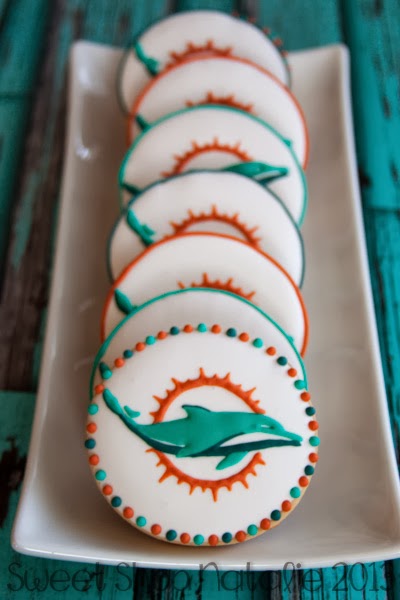 Sweet Shop Natalie: Miami Dolphin Cookies