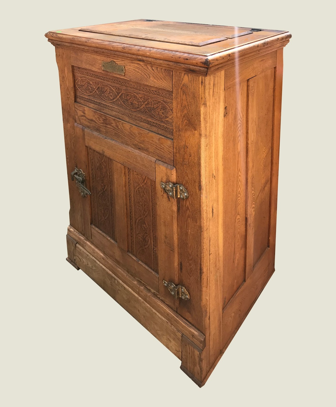 Uhuru Furniture & Collectibles: Antique 1890s Ice Box - $295 SOLD
