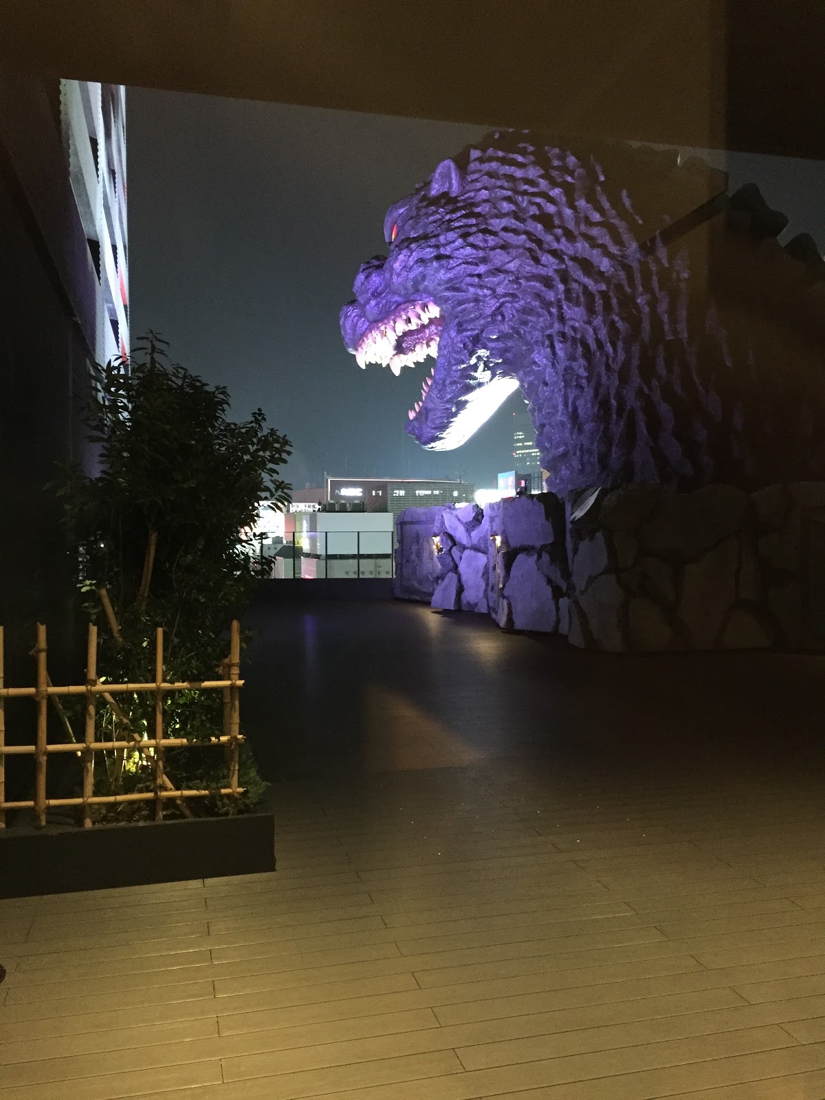 Giant Godzilla Head Up Close and Godzilla Store Shinjuku