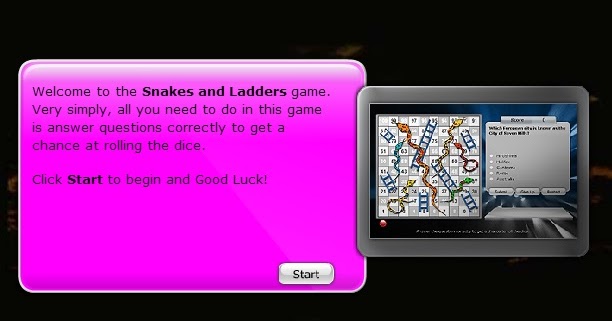 English is all around: Tense Games: Ladders and Snakes