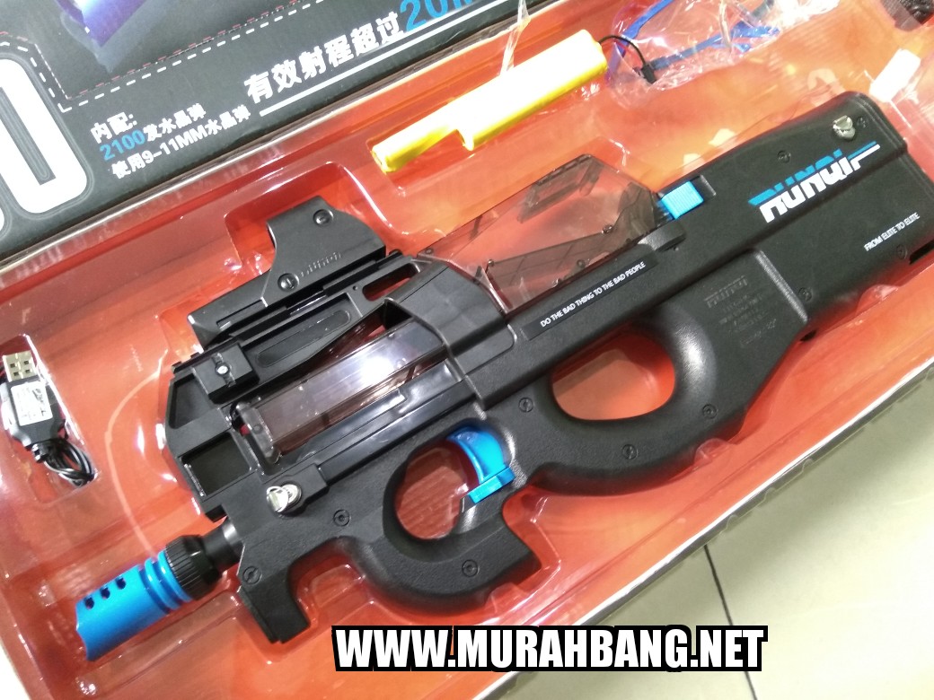 jual wgg P90 elektrik -water gel gun blaster -airsoft gun elektrik