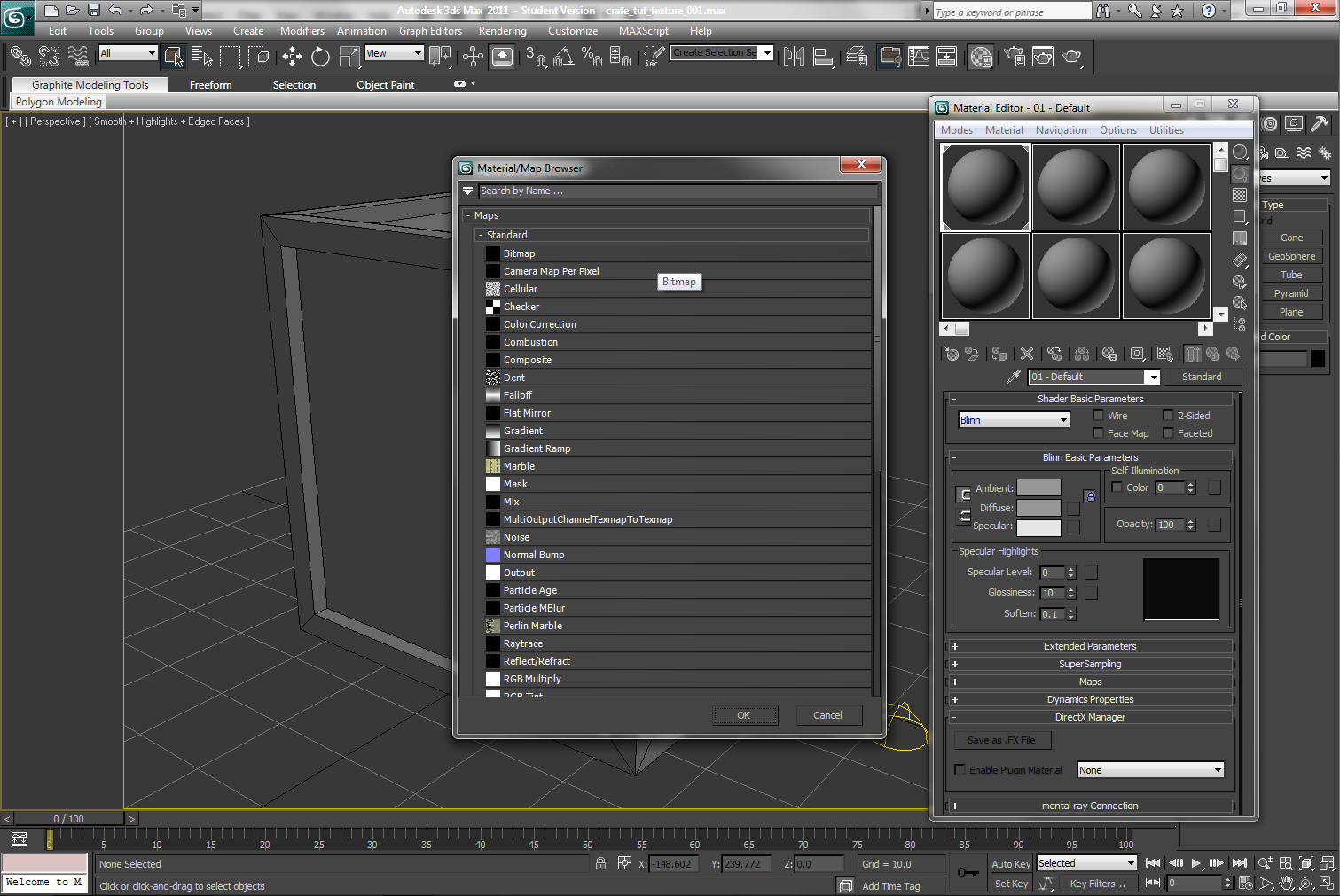 Dungeon Tutorials: 3D Studio Max - Texture that Crate - Beginners