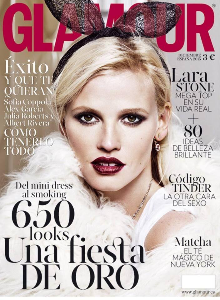Dutch Models: Cover: Lara Stone for Glamour Spain (December 2015)