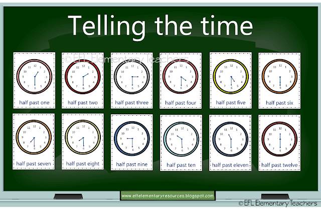 EFL Elementary Teachers: Telling the time for ESL Learners