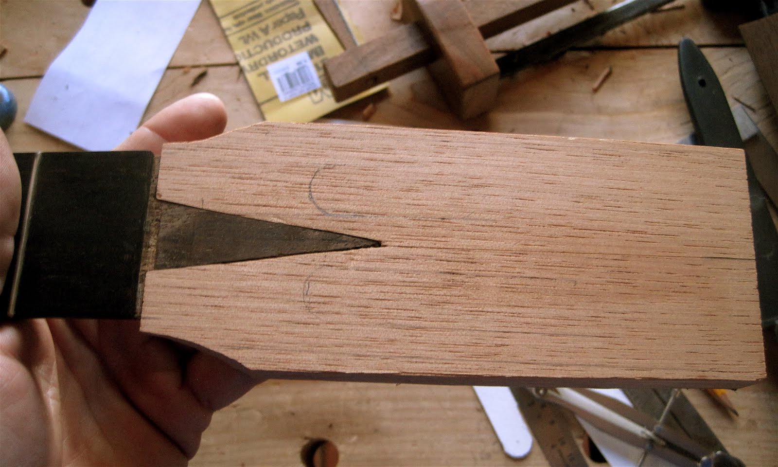 Guitar Neck "V" Joint Construction