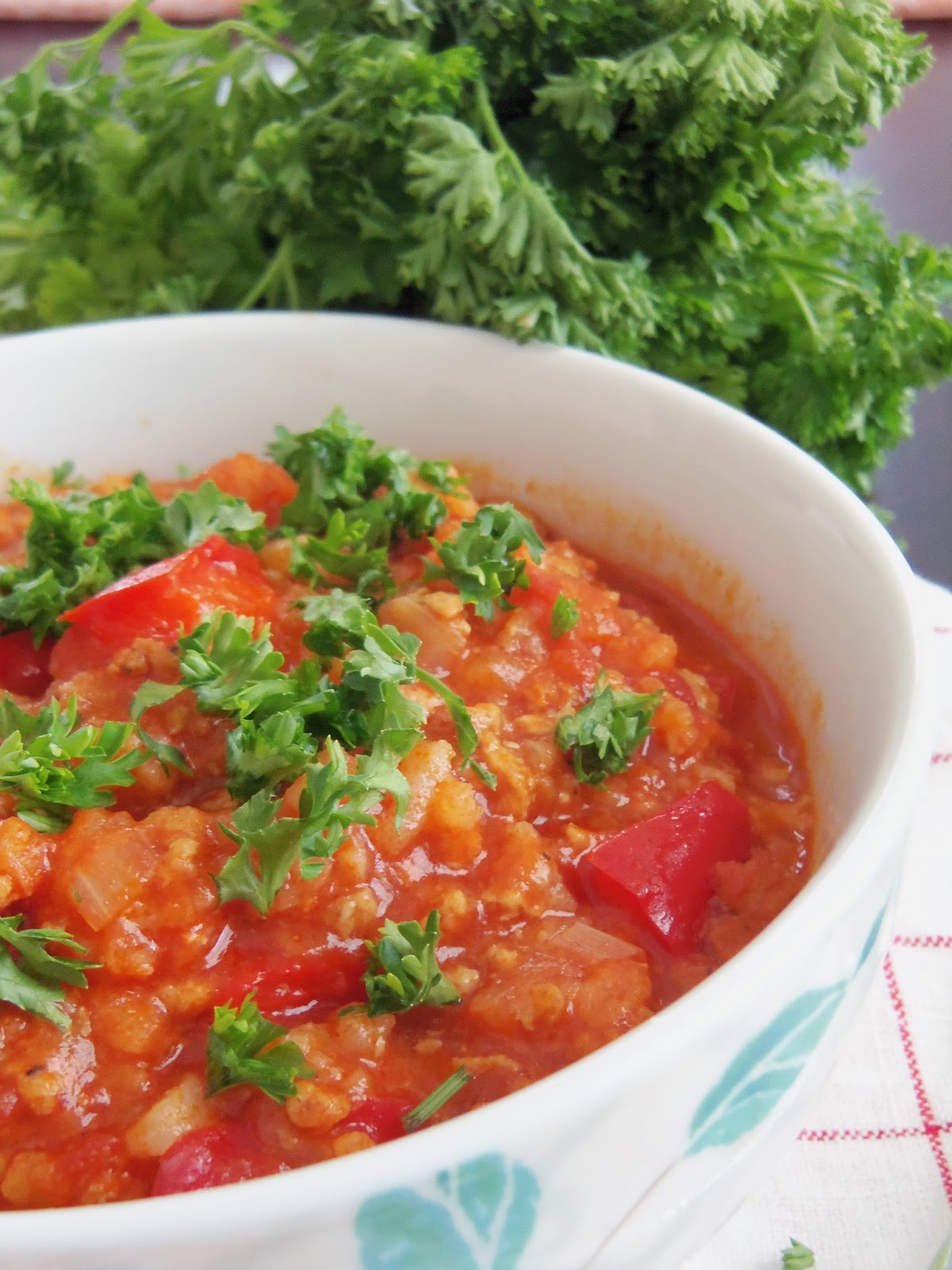 Simply Romanesco: Deconstructed Stuffed Pepper Stew