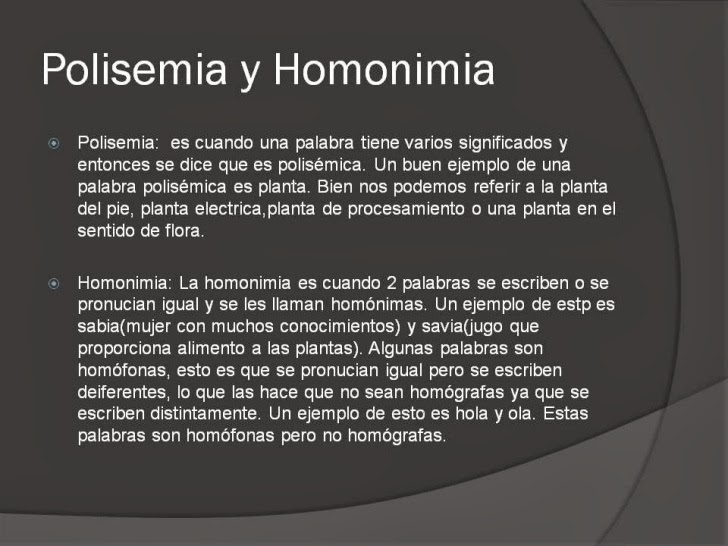 DICCIONARIO POLISEMIA