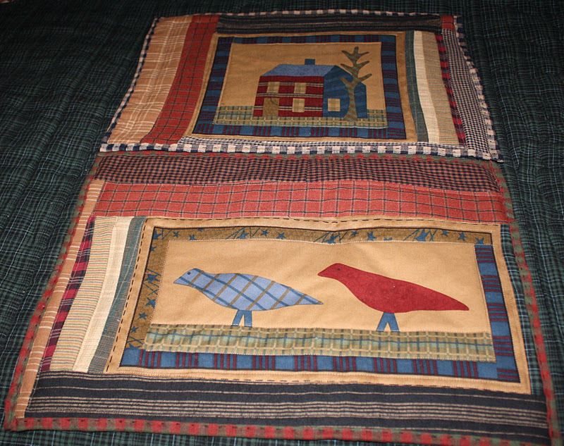 Tom Miner Quilts and Folk Art: Primitive Placemats and Have a Little Faith