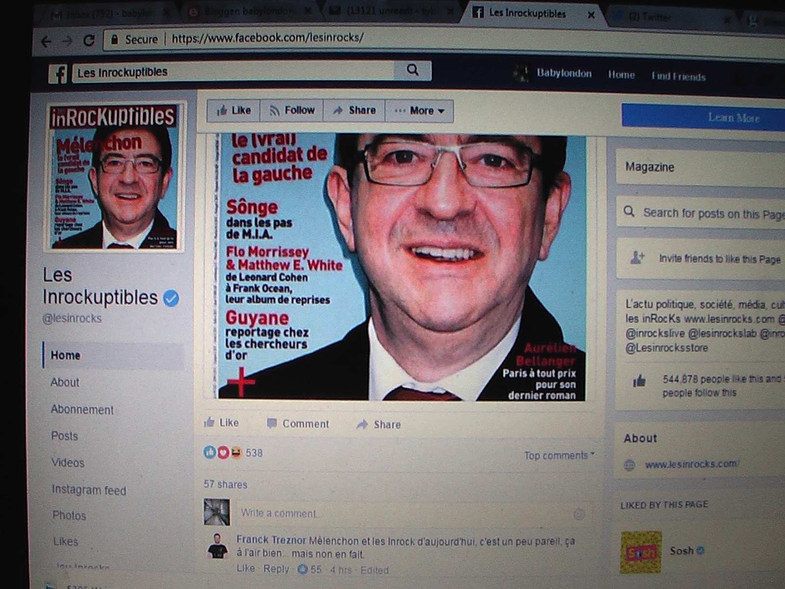 babylondonorbital: Dear Carole Boinet @ Les Inrockuptibles