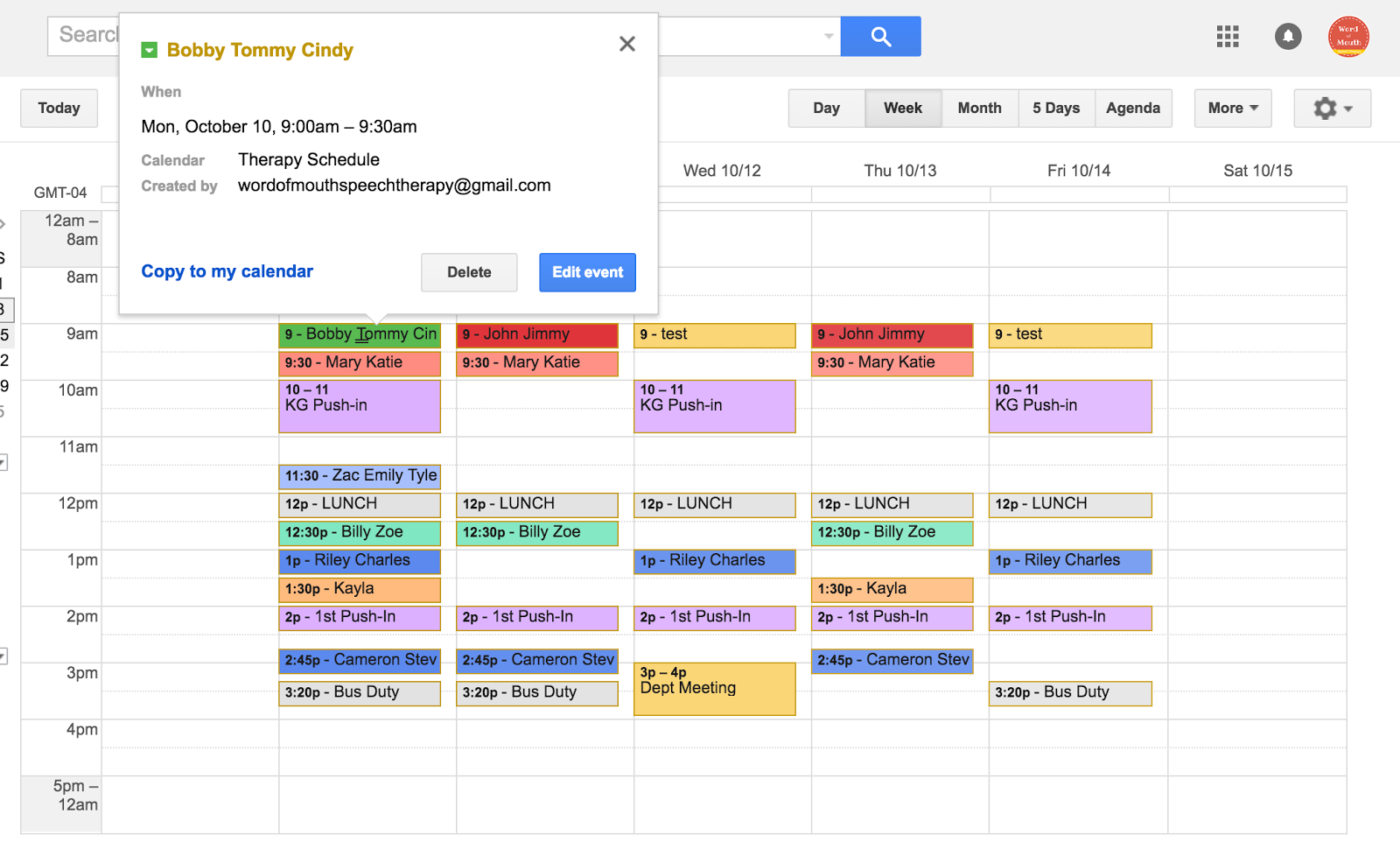 Using Google Calendar to Write Lesson Plans - Word of Mouth
