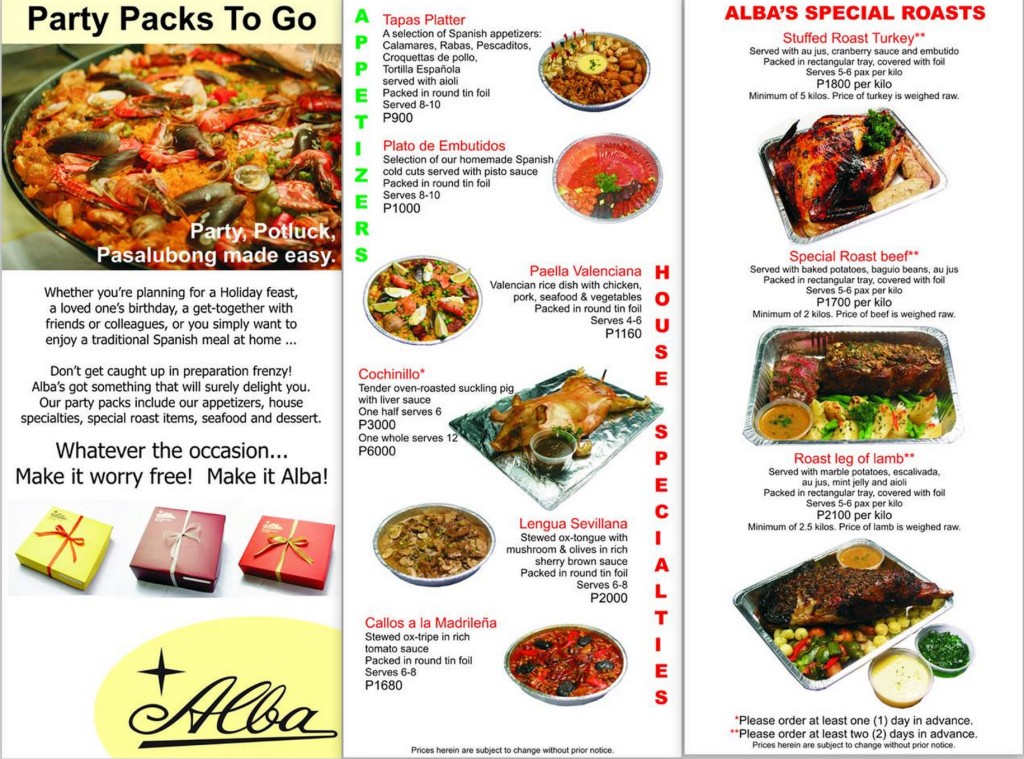 Manila Shopper: Potluck & Take-Out Food Ideas / Noche Buena Party Packs