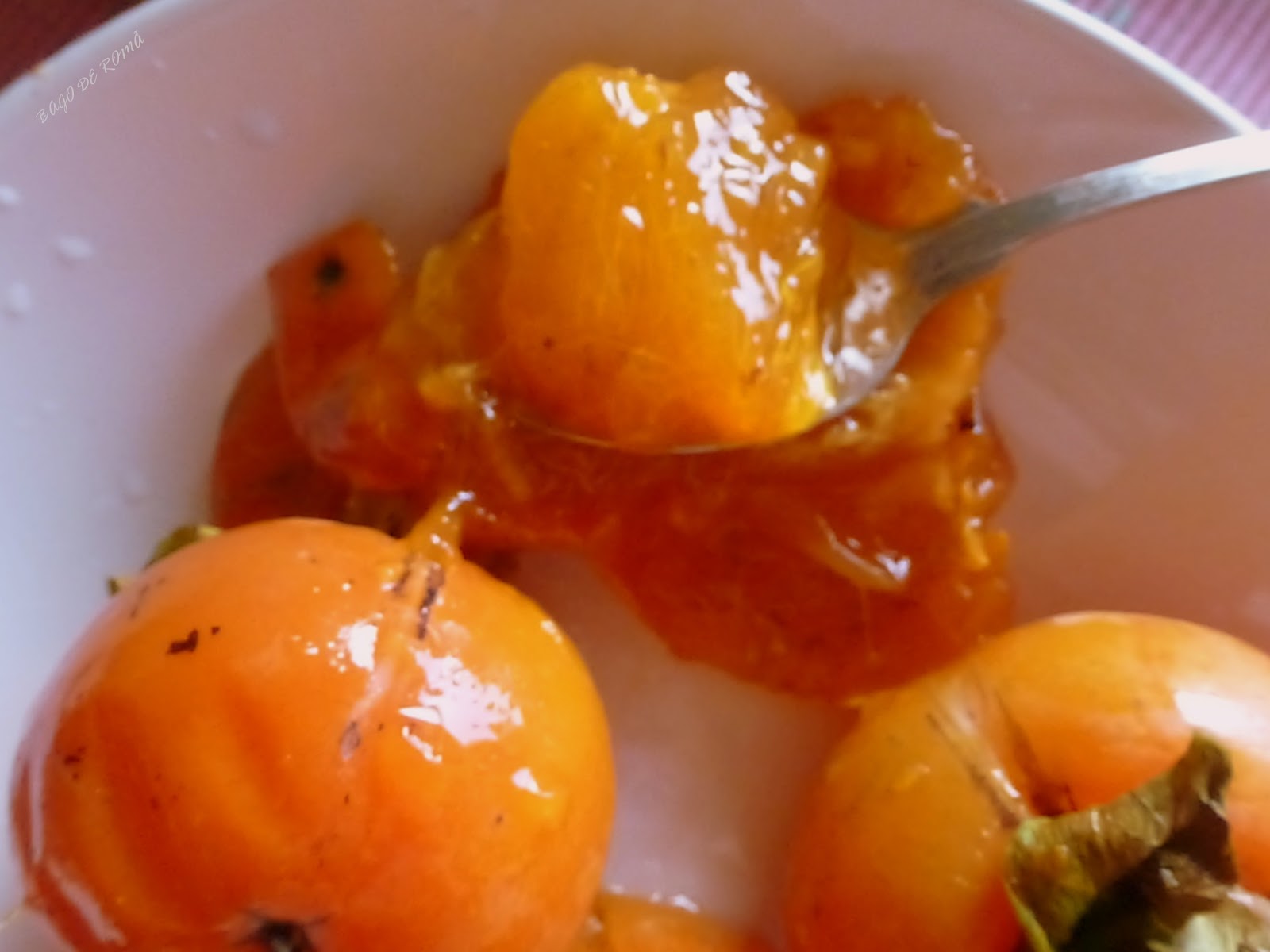 Bago de Romã: "Dicas & Sugestões" - Congelar Dióspiros