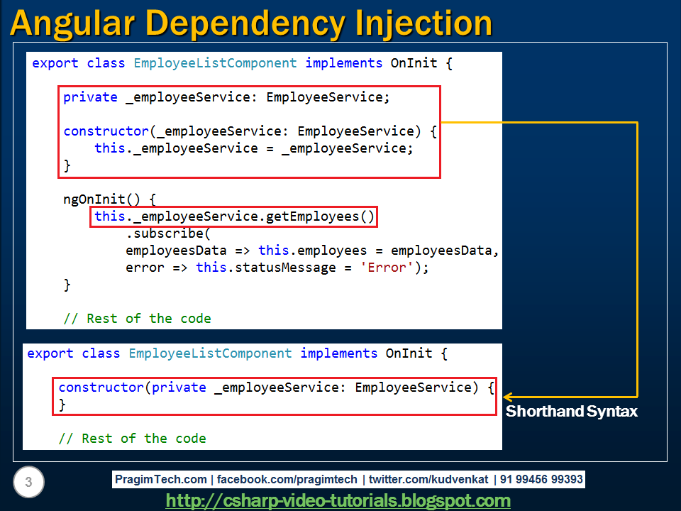 Sql Server And C Video Tutorial Angular Dependency Injection