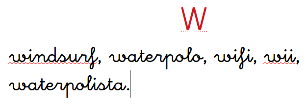 El bagul de les lletres: DIBUCEDARIO: LLETRA W