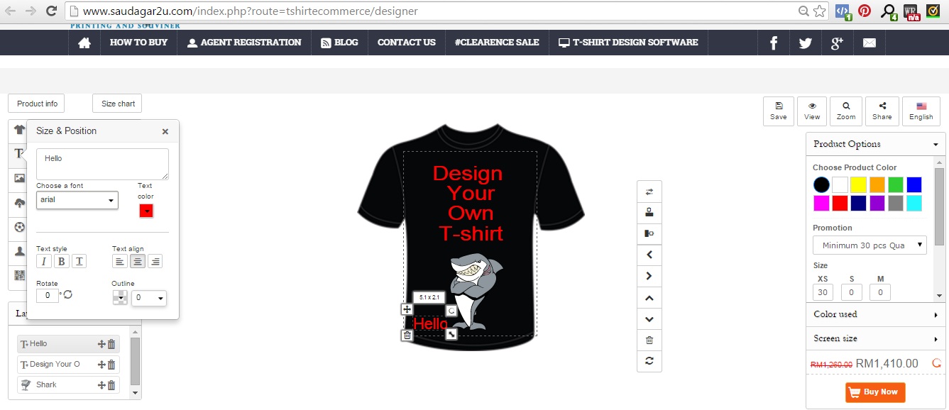 Saudagar Printing Malaysia: T-Shirt Design Software By Saudagar ...