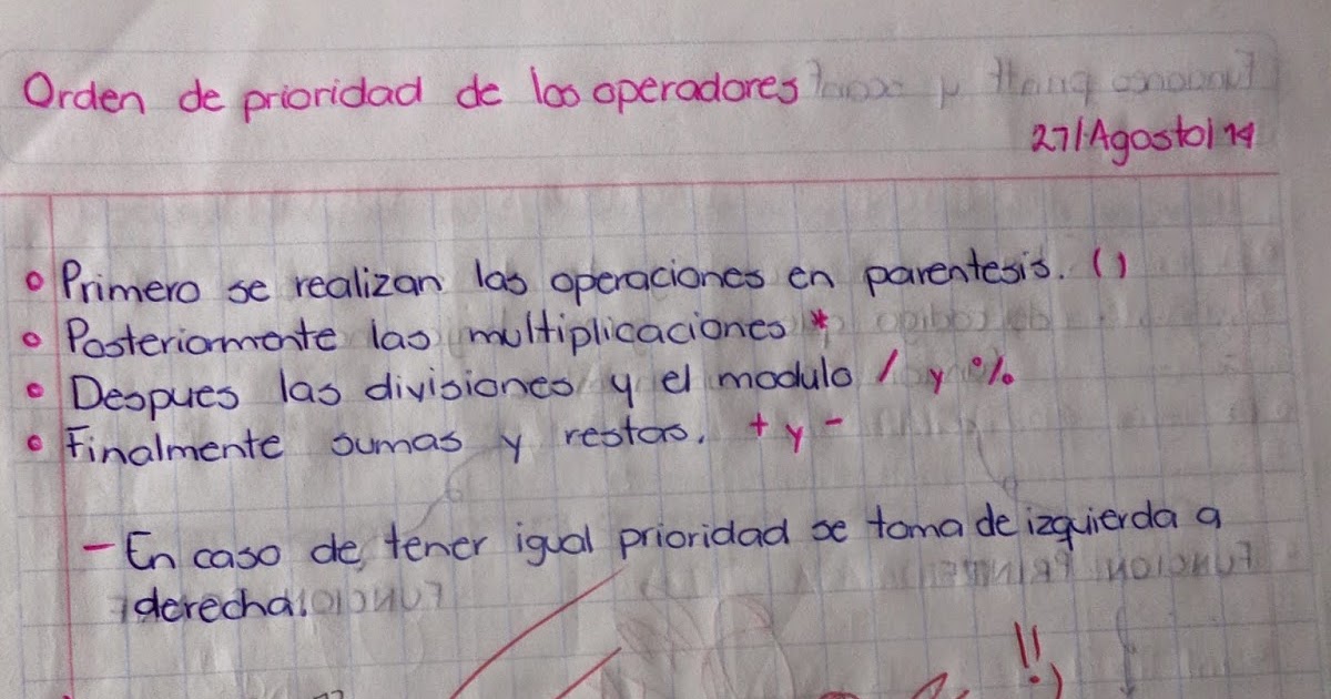 Programacion en C: Precedencia de operadores.