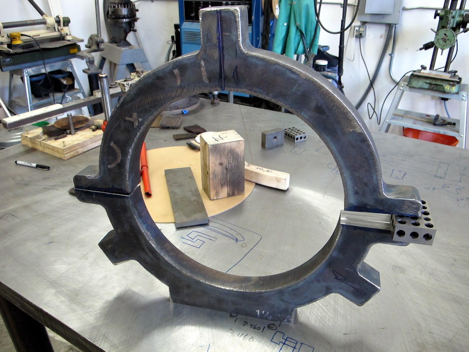 "Nothing Too Strong Ever Broke": Heavy duty lathe steady rest