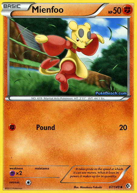 Mienfoo #87/149 -- Boundaries Crossed Pokemon Card Review ...