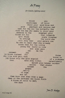 History and Culture by Bicycle: Jan D. Hodge: Shaped Poems, A Posy