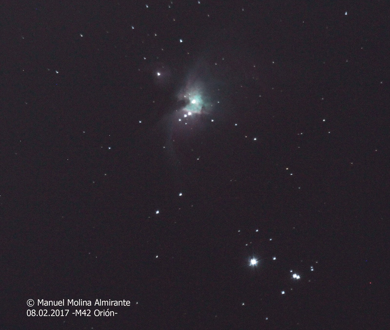 ASTRONOMIAYRUTAS.: Nebulosa de Orión, M42.