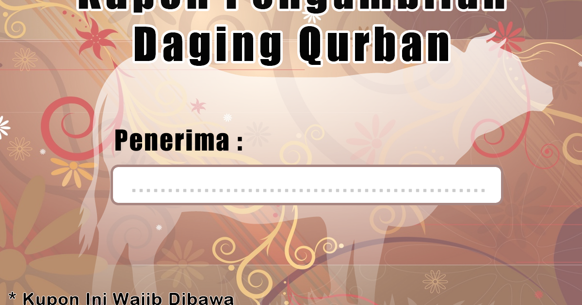Kupon Pengambilan Daging Kurban