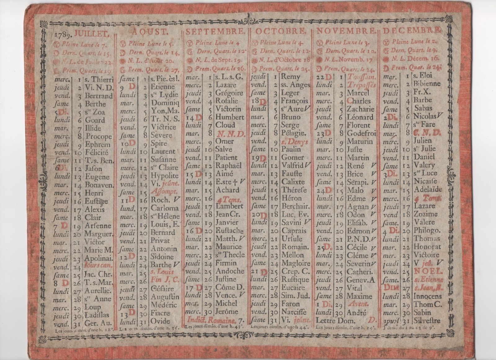 Galerie Florence Velk - Lorient: Rare Calendrier des postes - Almanach ...