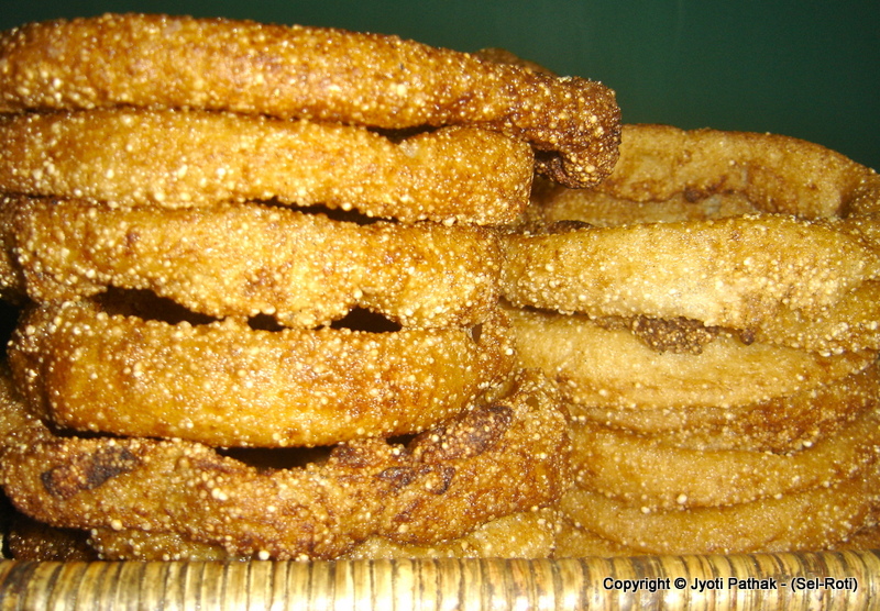 Taste of Nepal: Sel-Roti -Fried Rice Bread - (सेल-रोटि)