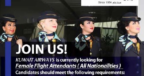 Female Flight Attendants crew recruitment in Kuwait Airways - Ad ...