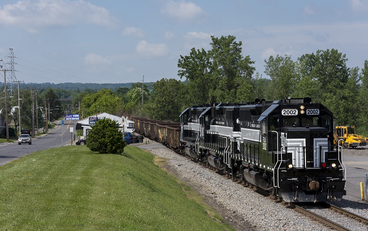 Vintage Railroad Pictures: Finger Lakes Railway Train in Solvay