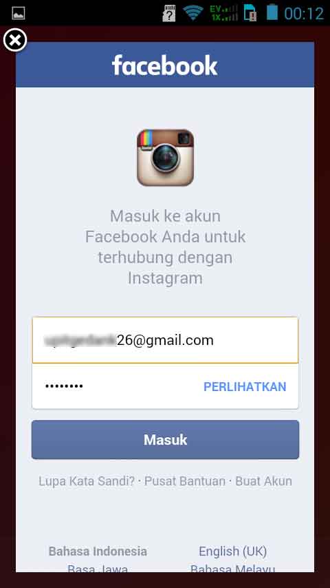 Cara Masuk Instagram Dengan Facebook Sangat Mudah