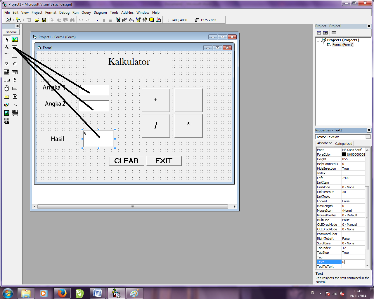 TUTORIAL MEMBUAT KALKULATOR VISUAL BASIC 6.0 | sekolah menengah sekolah ...
