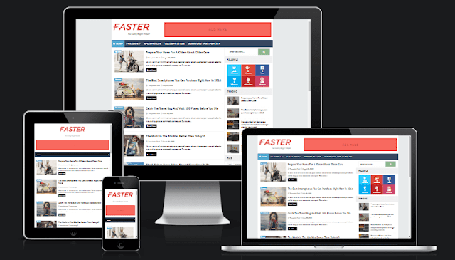 Faster Blogger Template Responsive and Fast Loading 2018 - Materi Belajar